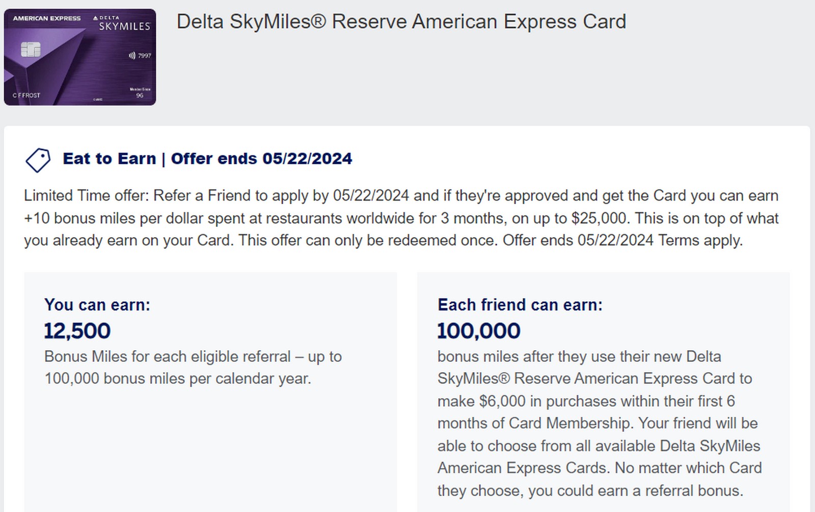 Amazing 10x Restaurant Amex Refer A Friend Offer