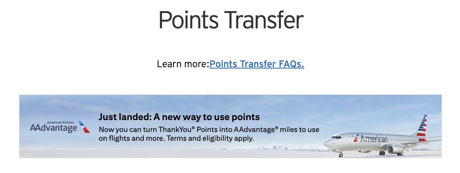 American Airlines Is A Citi ThankYou Transfer Partner