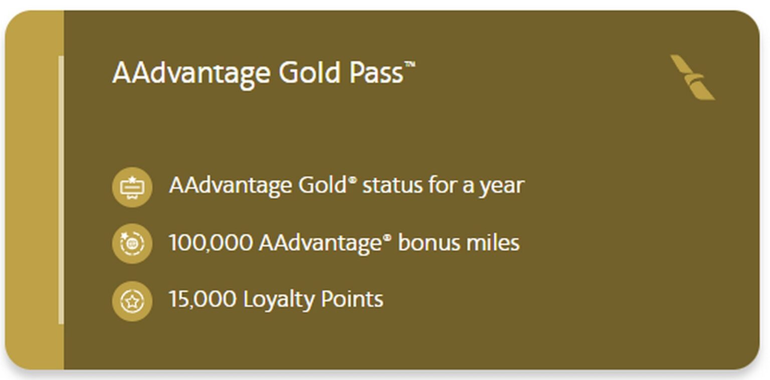American Airlines AAdvantage Gold Pass Is Laughably Bad