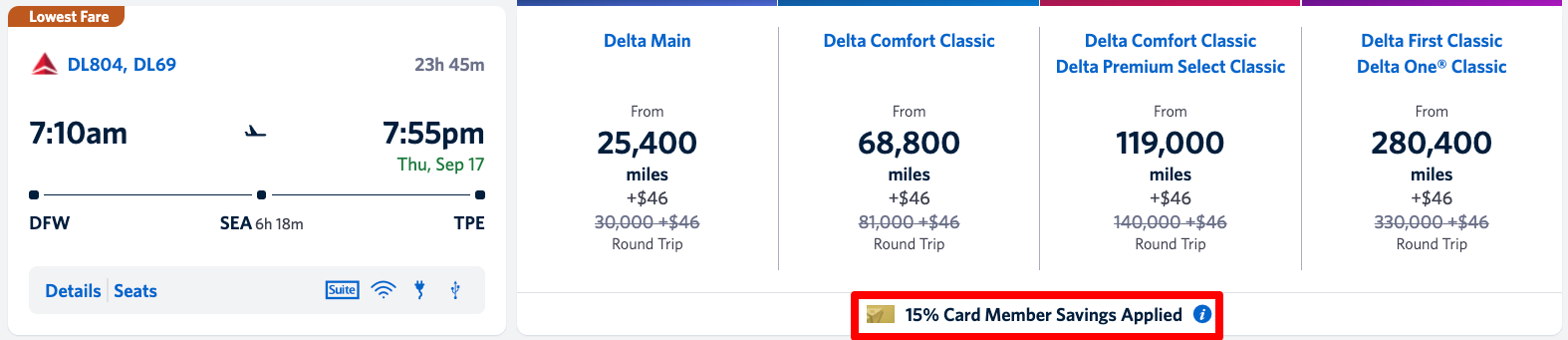Delta SkyMiles Award Sale to Asia: Roundtrip from 25,400 SkyMiles