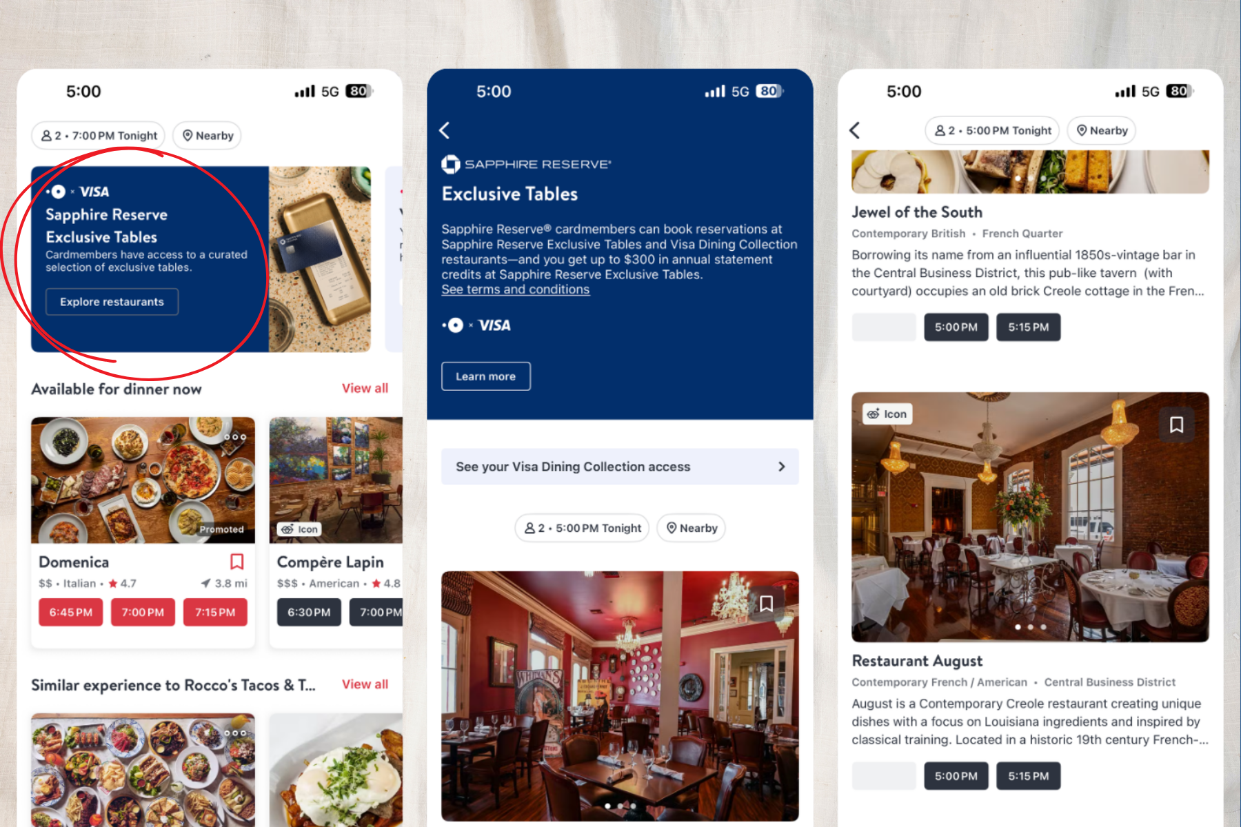CSR OpenTable Dining Benefit: $300/Year at Select Restaurants